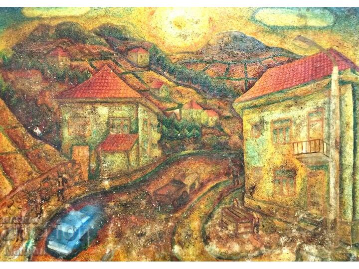 Painting "Mogilitsa village" by Petar Popov. | Paintings | Art, Music ...